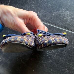 Rothy's | Shoes | Rothys Navy And Gold Checkered Flats | Poshmark